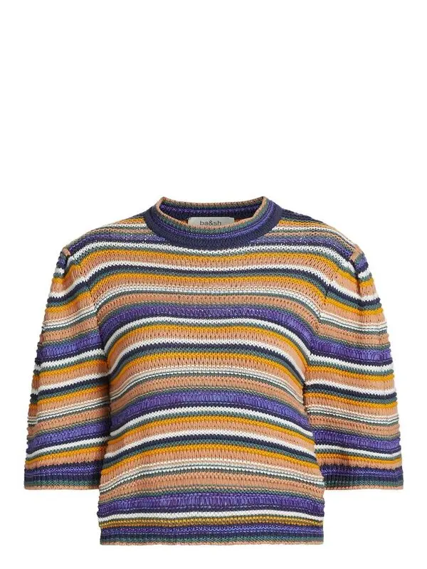 Ba&sh Farfaela Striped Cotton Sweater - Multico