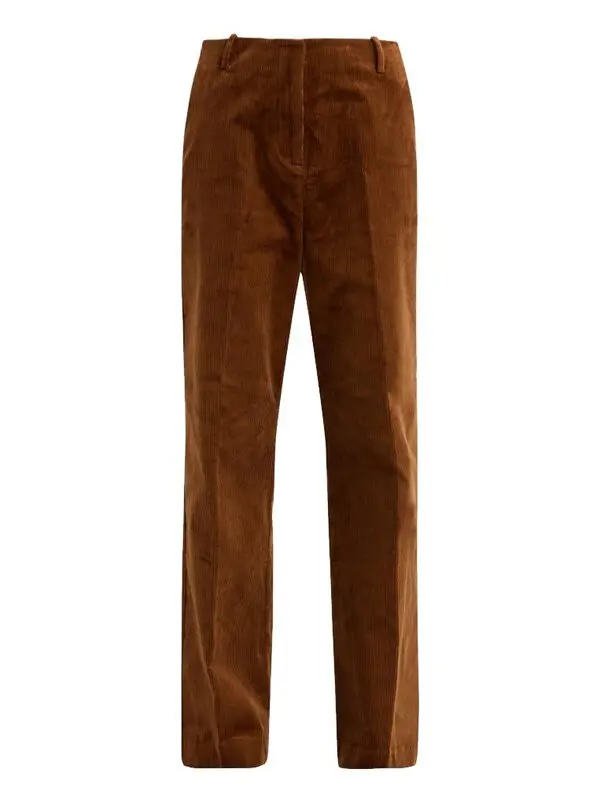 GANNI Corduroy Low Crotch Pants - Tortoise Shell