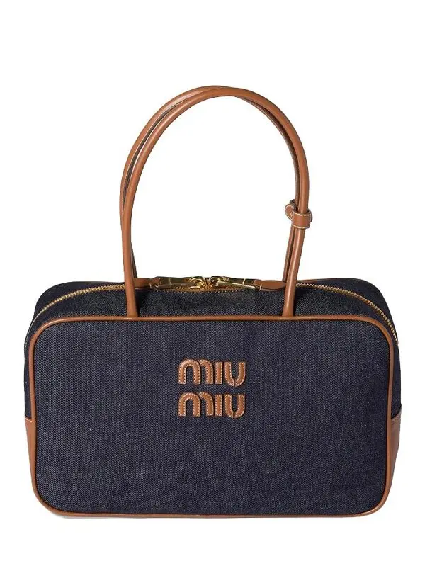 Miu Miu Beau Denim Top Handle Bag - Blue