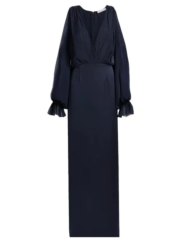 Ramy Brook Leesa Silk-blend Gown - Navy