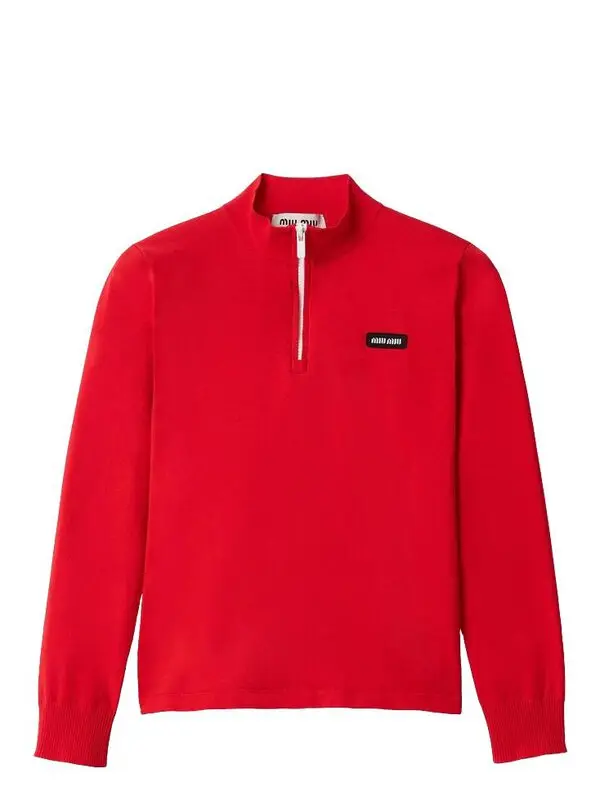 Miu Miu Technical Yarn Sweater - Red