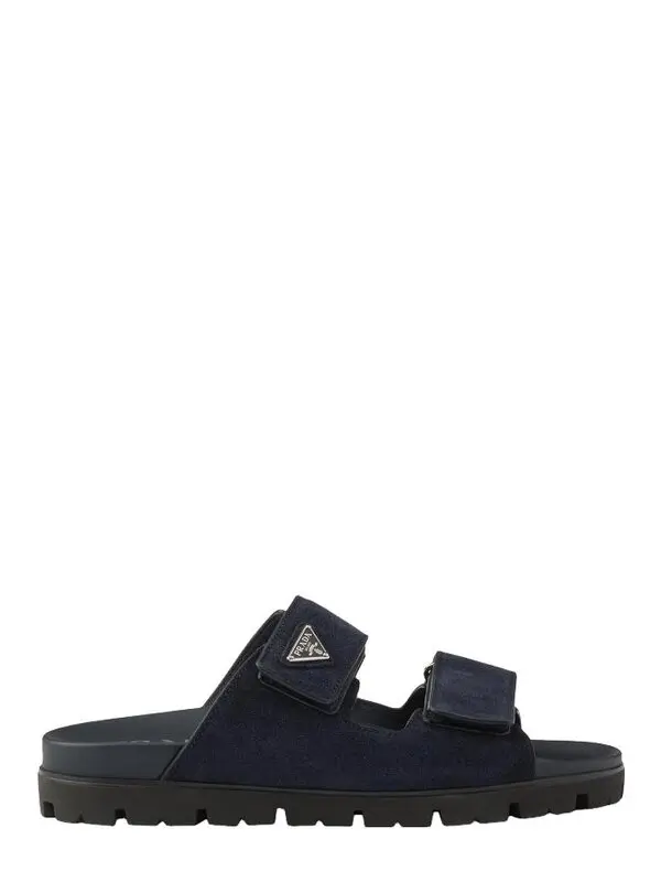 Prada Suede Band Sandals - Blue