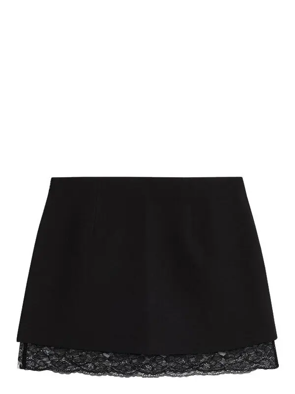 TOCCIN Leland Lace Combo Miniskirt - Jet