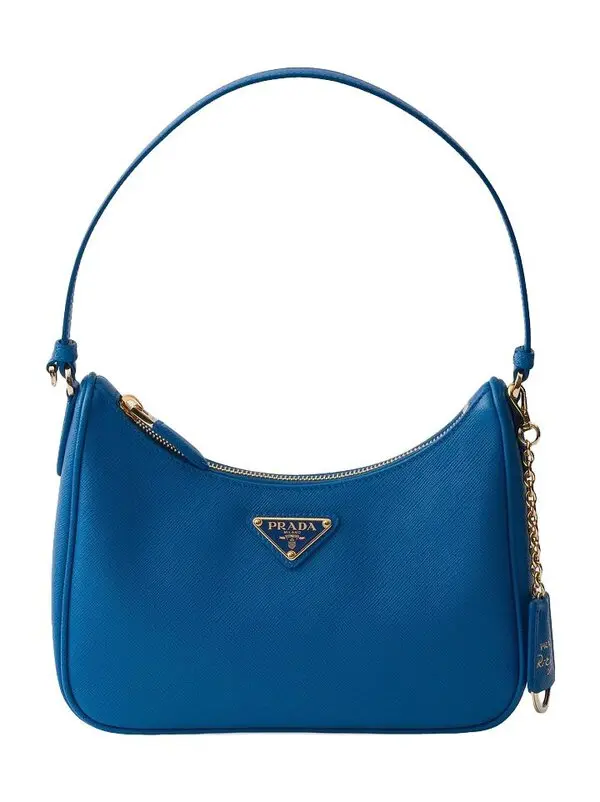 Prada Re-edition 2005 Saffiano Leather Shoulder Bag - Blue