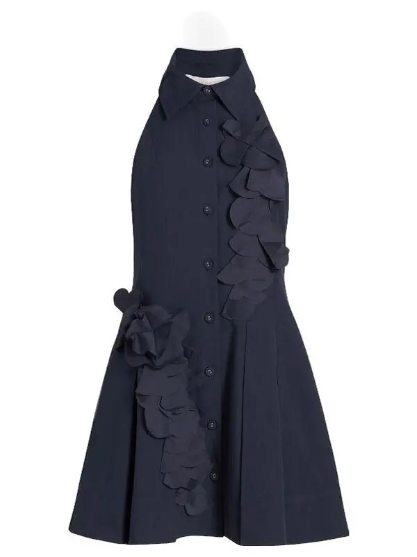 Ramy Brook Donna Cotton-blend Mini-shirtdress - Navy