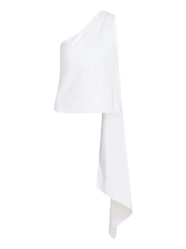 TOCCIN Vik Stretch-cotton One-shoulder Top - Optic