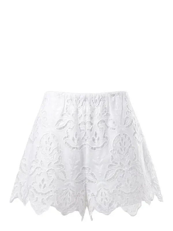 TOCCIN Pavlina Broderie Anglaise Shorts - Optic