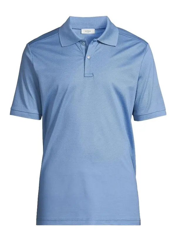 Eton Cotton Piqué Polo Shirt - Blue