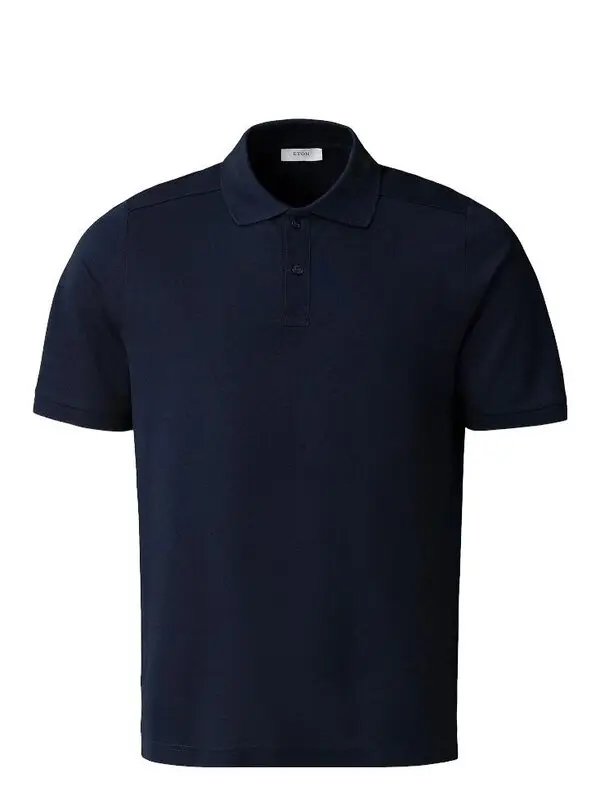 Eton Cotton Piqué Polo Shirt - Navy