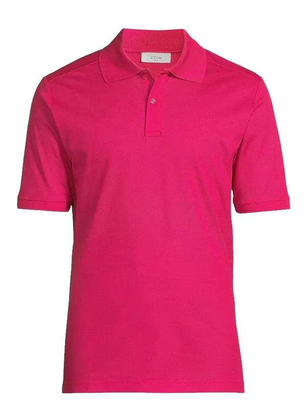 Eton Cotton Piqué Polo Shirt - Red