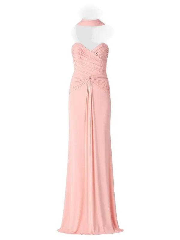 THE NEW ARRIVALS ILKYAZ OZEL Amanda Fantasme Gathered Jersey Gown - Glossia