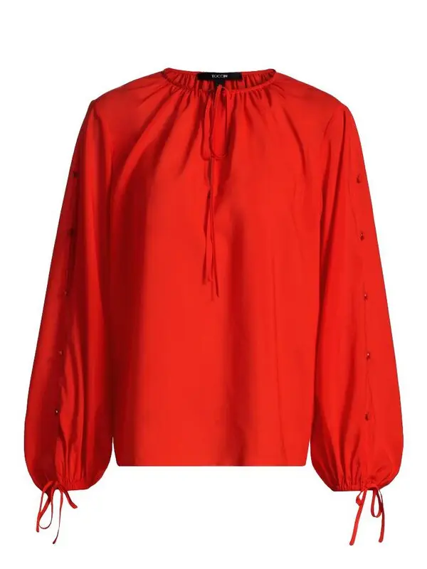 TOCCIN Oletta Georgette Blouse - Tomato
