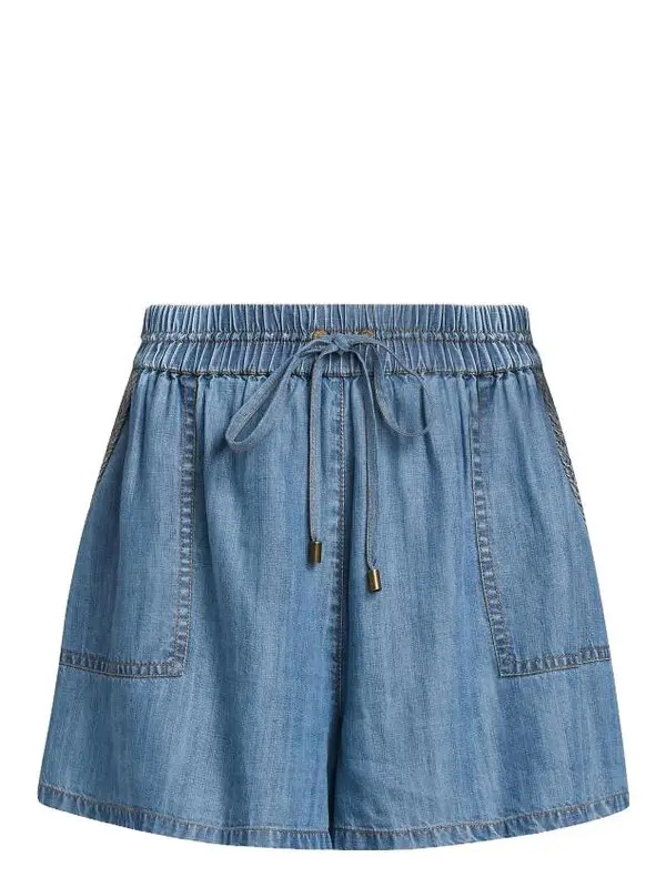 Ramy Brook Annalise Denim Shorts - Light Chambray