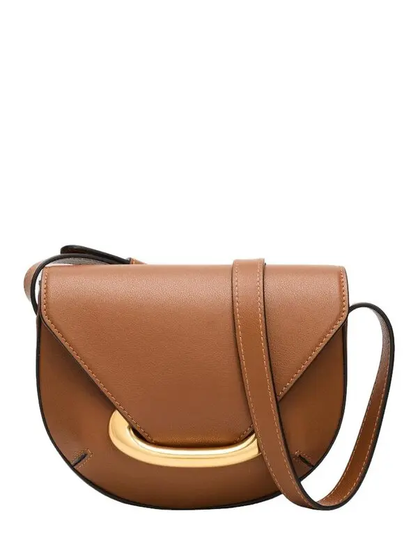 WANDLER Veneto Small Leather Crossbody Bag - Saddle