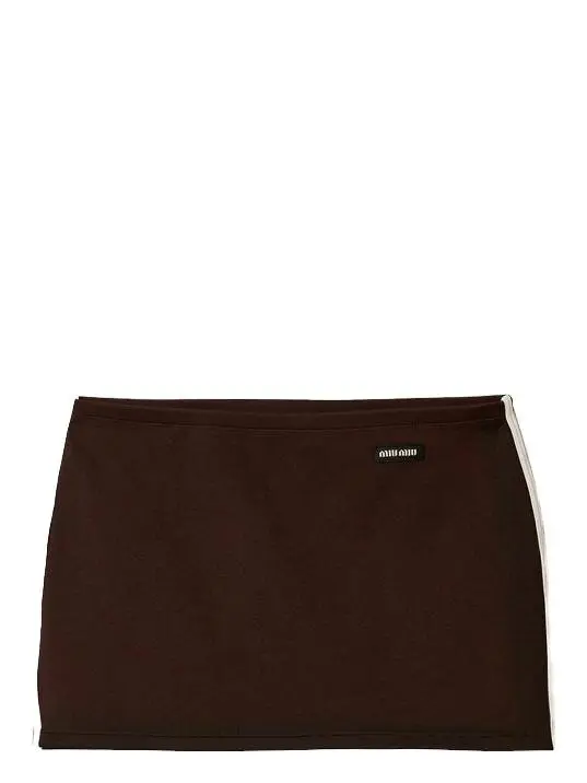 Miu Miu Technical Yarn Miniskirt - Brown