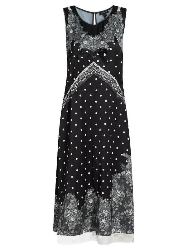 Marc Jacobs Trompe L'oeil Slip Midi-dress - Black Multi