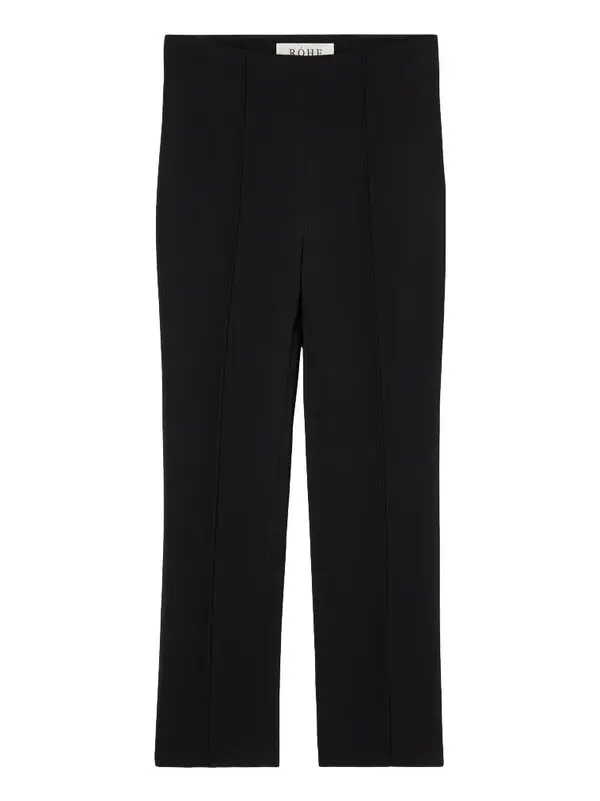 RÓHE Straight-leg Ankle Cigarette Trousers - Black
