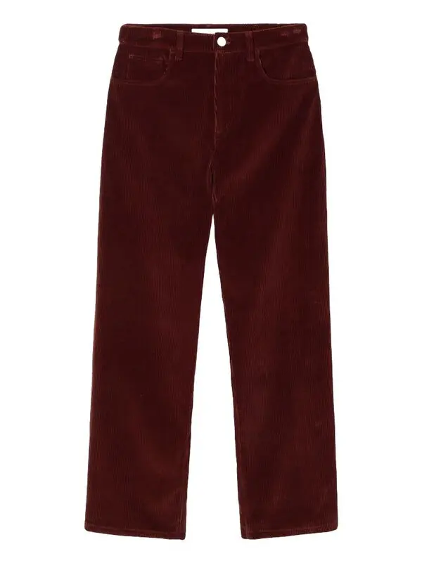 RÓHE Bruun Corduroy Mid-rise Straight-leg Pants - Wine