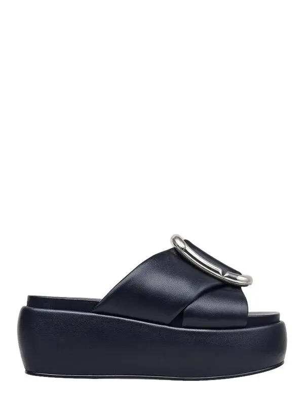 Marc Jacobs Pop J 65mm Leather Platform Sandals - Black
