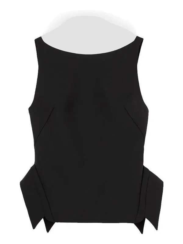 RÓHE Deconstructed Collar Top - Black