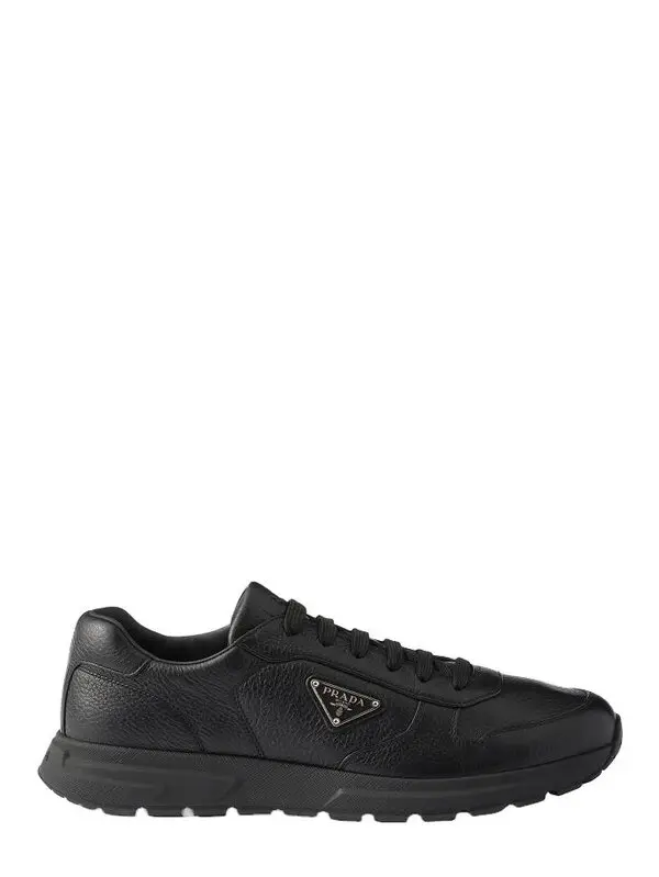 Prada Prax 2.0 Leather Sneakers - Black