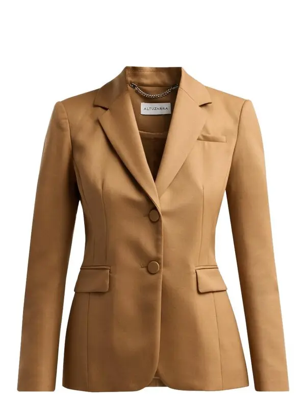 Altuzarra Fenice Single-breasted Jacket - Saddle