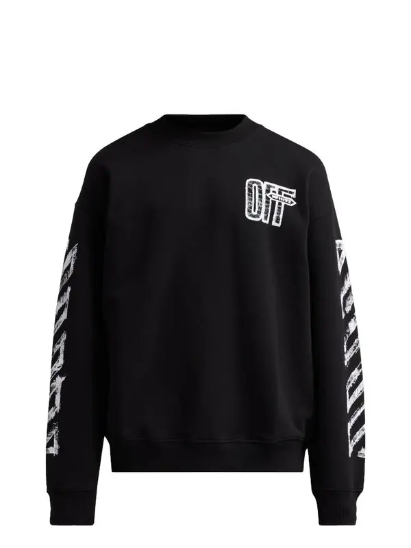 Off-White Motion Arrow Skate Crewneck Sweatshirt - Black