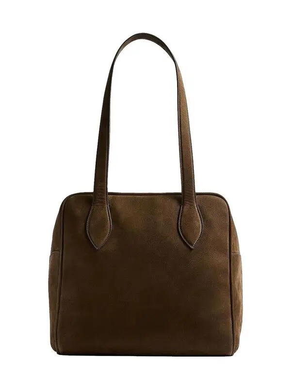 Altuzarra Maxi Cubetto Suede Shoulder Bag - Testa Di Moro