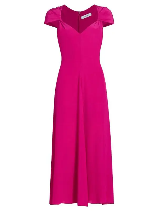 Prabal Gurung Twist Cap-sleeve Gown - Fuchsia