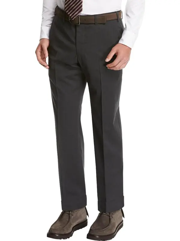 Giorgio Armani Crease-front Wool Trousers - Multi
