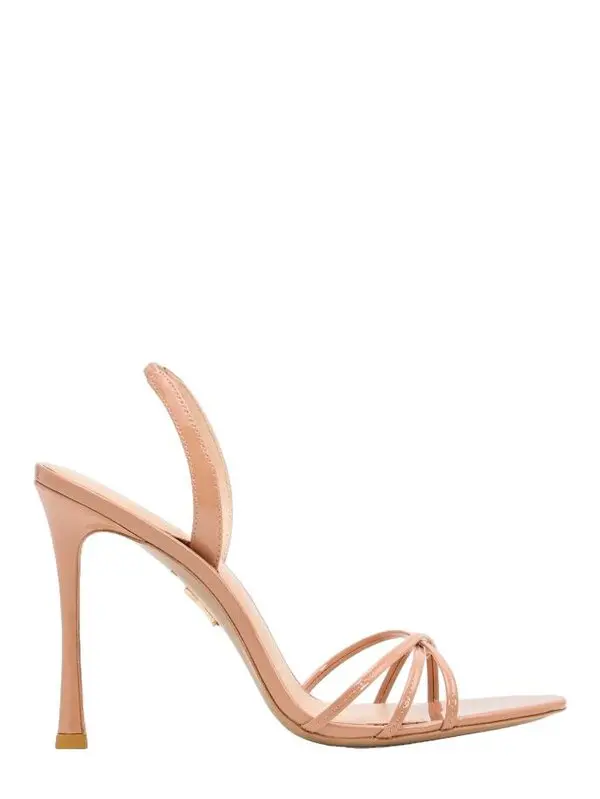 Retrofete Anabel 105mm Leather Slingback Sandals - Tan