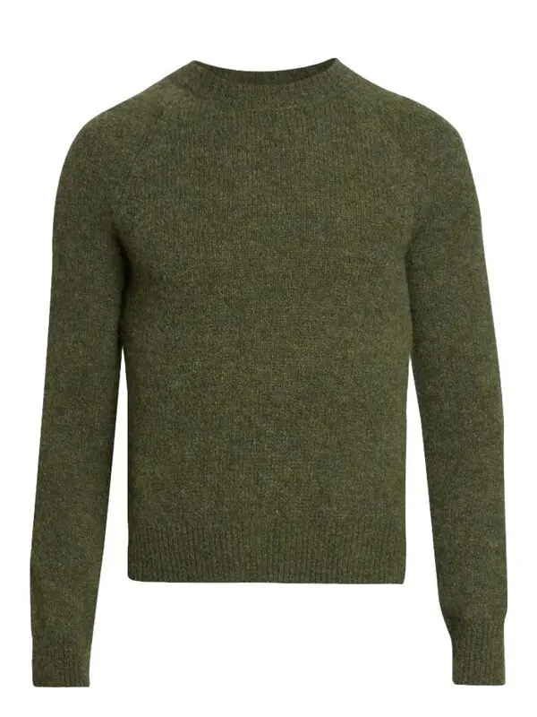 Dries Van Noten Alpaca-blend Crewneck Sweater - Forest