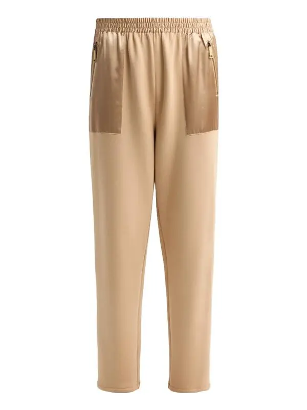Ramy Brook Frances Satin-trim Pants - Camel
