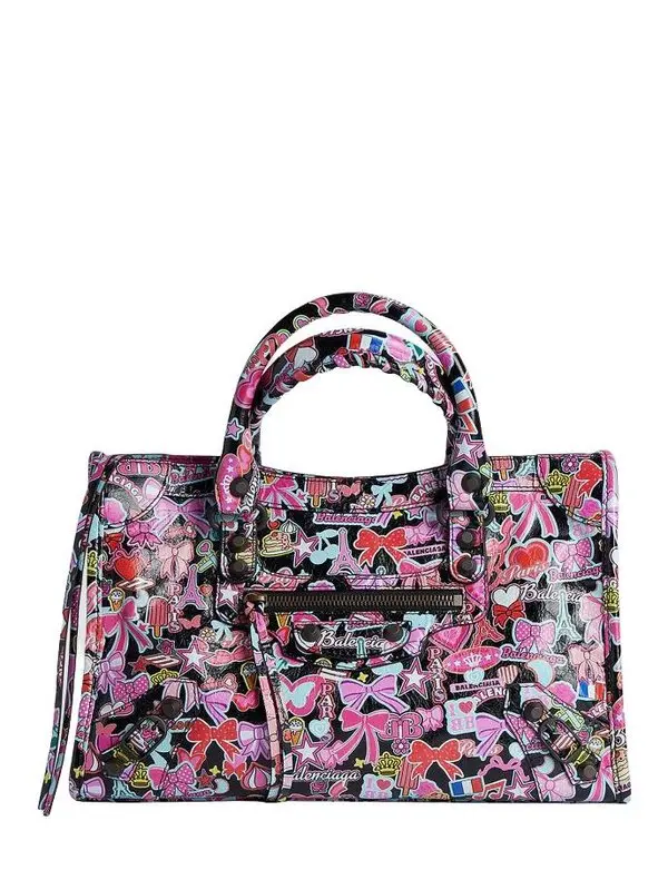 Balenciaga Le City Top Handle Bag - Black Multicolor