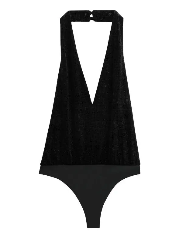 Ramy Brook Zia Embellished Bodysuit - Black