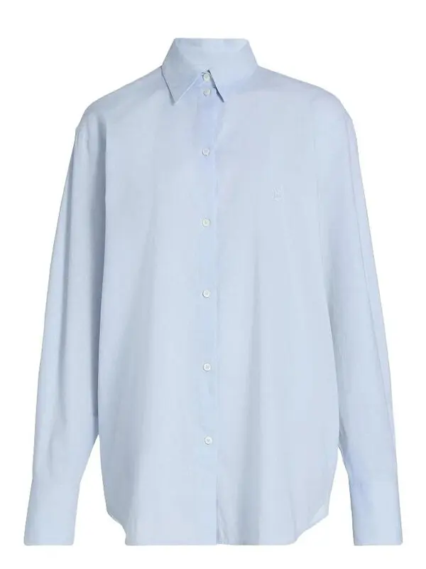 TOTEME Garderob Oversized Cotton-linen Shirt - Sky
