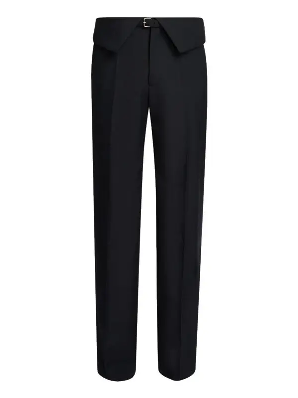 Dries Van Noten Preston Belted Wool Trousers - Black