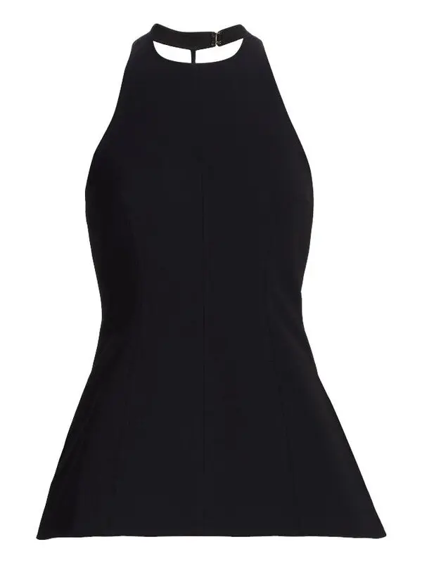 Acler Hawick Fit-and-flare Halterneck Top - Black