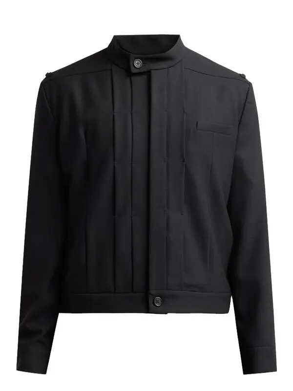Public School Franklin Pleated Wool Jacket - Black