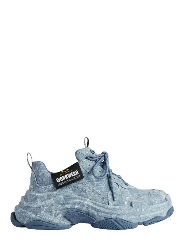Balenciaga Triple S Canvas Sneakers - Blue