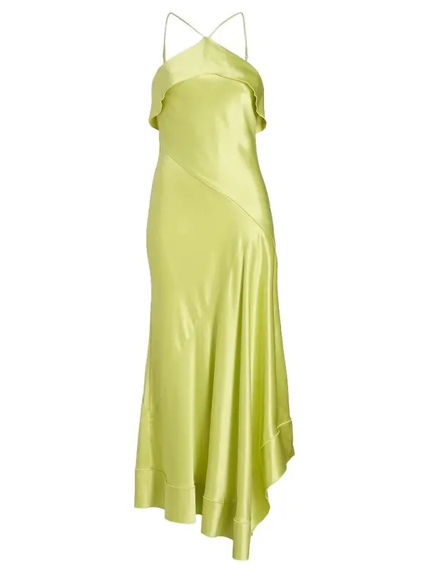 Acler Forever Young Marara Satin Maxi Dress - Honeydew