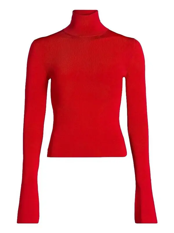 Brandon Maxwell The Dawson Turtleneck Top - Red