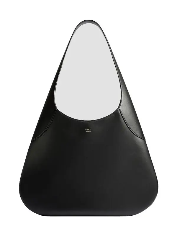 Khaite Joan Large Leather Hobo Bag - Black