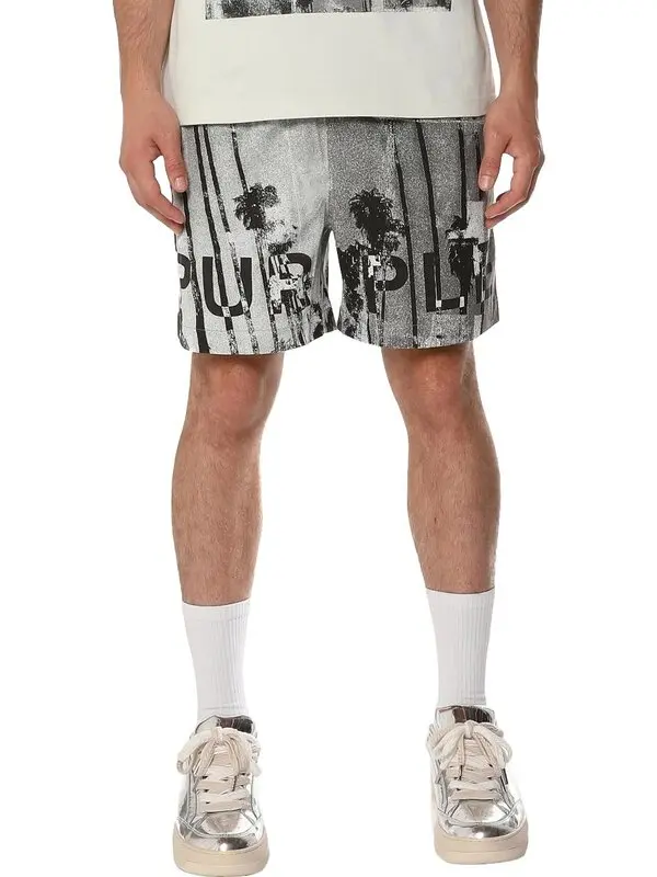PURPLE BRAND All Around Graphic Logo Shorts - Multi