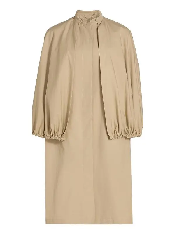 TOTEME Detachable Cape Cotton Coat - Beige