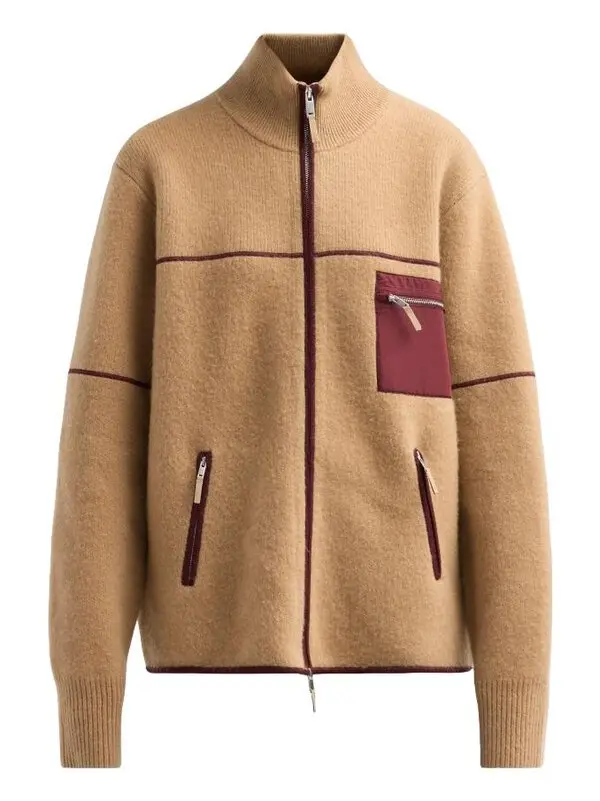 Guest In Residence Louis Felted Wool-cashmere Zip-front Jacket - Camel