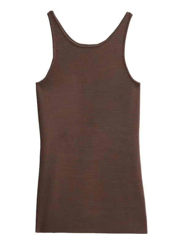 TOTEME Classic Compact Knit Tank - Walnut