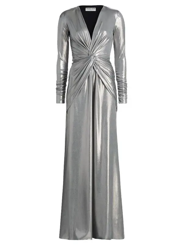 Chiara Boni La Petite Robe Hajarix Splendid Ruched Gown - Silver
