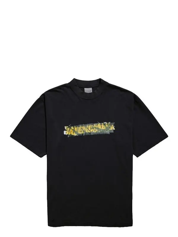 Balenciaga Messy Spray T-shirt - Black