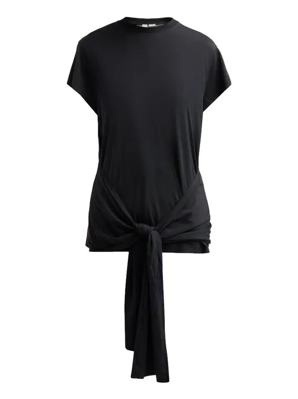 TOTEME Tie-waist Jersey Top - Black